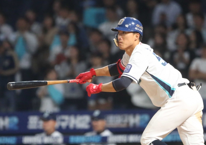 [WC1] NC 노진혁, 켈리 상대 추격의 솔로포