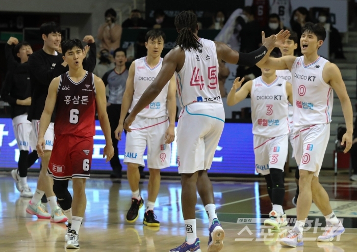 선두 안양,KGC 잡고 6연승 질주하는 수원kt