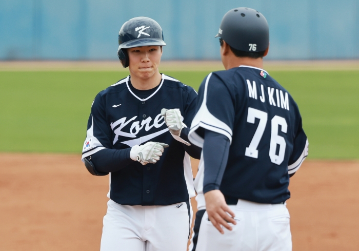 '타선폭발' WBC 대표팀, KIA와의 평가전 12-6 대승