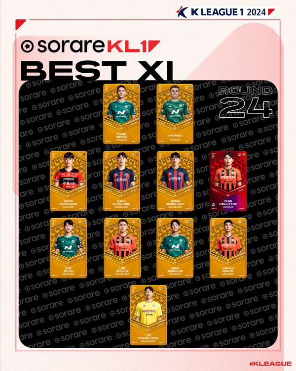 '멀티골' 강원 양민혁, K리그1 24라운드 MVP 선정