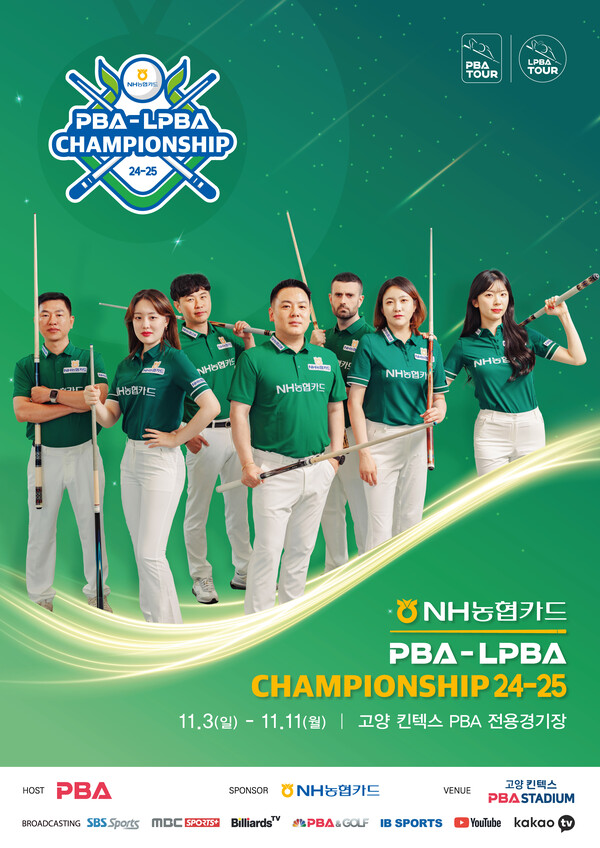 [PBA] 반환점 돈 프로당구… ‘NH농협카드 PBA-LPBA 챔피언십’ 11월 3일 개막